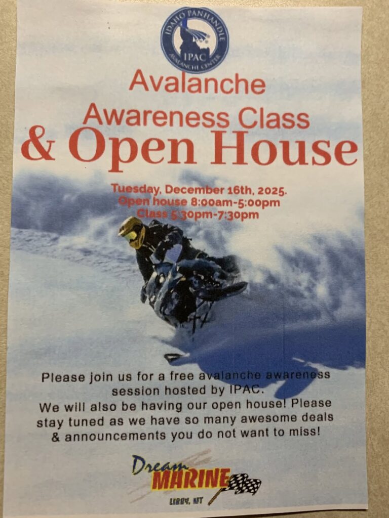 Idaho Panhandle Avalanche Center » FREE Avalanche Awareness @ Dream Marine (Libby, MT)